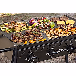 Country Smokers CSGDL0590 The Highland 4-Burner Portable Griddle, Large, Black