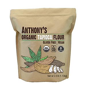Anthony's Organic Tapioca Flour Starch, 2.5 lb, Gluten Free & Non GMO