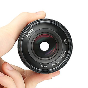 Meike 50mm F1.7 Full Frame Large Aperture Manual Focus Lens Compatible with Sony FE E Mount Mirrorless Cameras A7RIII A7III A7RIV A7IV A7 A9 A7C NEX 3 A9II A7II A6400 A6100 A6300 A6500 A6600 A7SIII