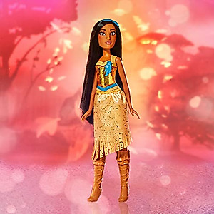 Disney Princess Royal Shimmer Pocahontas Doll, Fashion Doll with Skirt and Accessories, Toy for Kids Ages 3 and Up