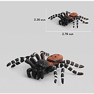 Warmtree Simulated Spider Model Realistic Spider Figurines Plastic Spider Action Figure, Set of 4