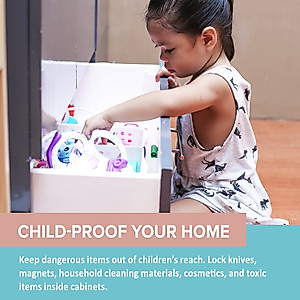 Magnetic Child Safety Cabinet Locks - 12 Lock + 3 Key for Baby Proofing Cabinets, Drawers and Locking Cupboard, Easy Install for Toddler and Childproof with Adhesive Latch, No Tools or Drill…