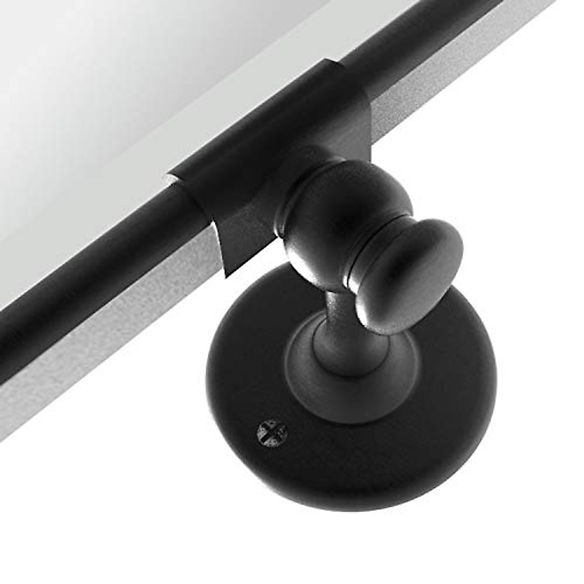 TEHOME 27 x 35 inch Farmhouse Large Black Metal Framed Pivot Rectangle Bathroom Mirror Rounded Rectangluar Tilting Beveled Vanity Mirrors for Wall