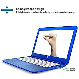 HP Stream 13.3" HD Display Laptop Computer, Intel Dual Core Celeron N3050 1.6Ghz CPU, 2GB Memory, 32GB Emmc, USB 3.0, HDMI, WIFI, Bluetooth, Card Reader, Windows 10 (Certified Refurbished)