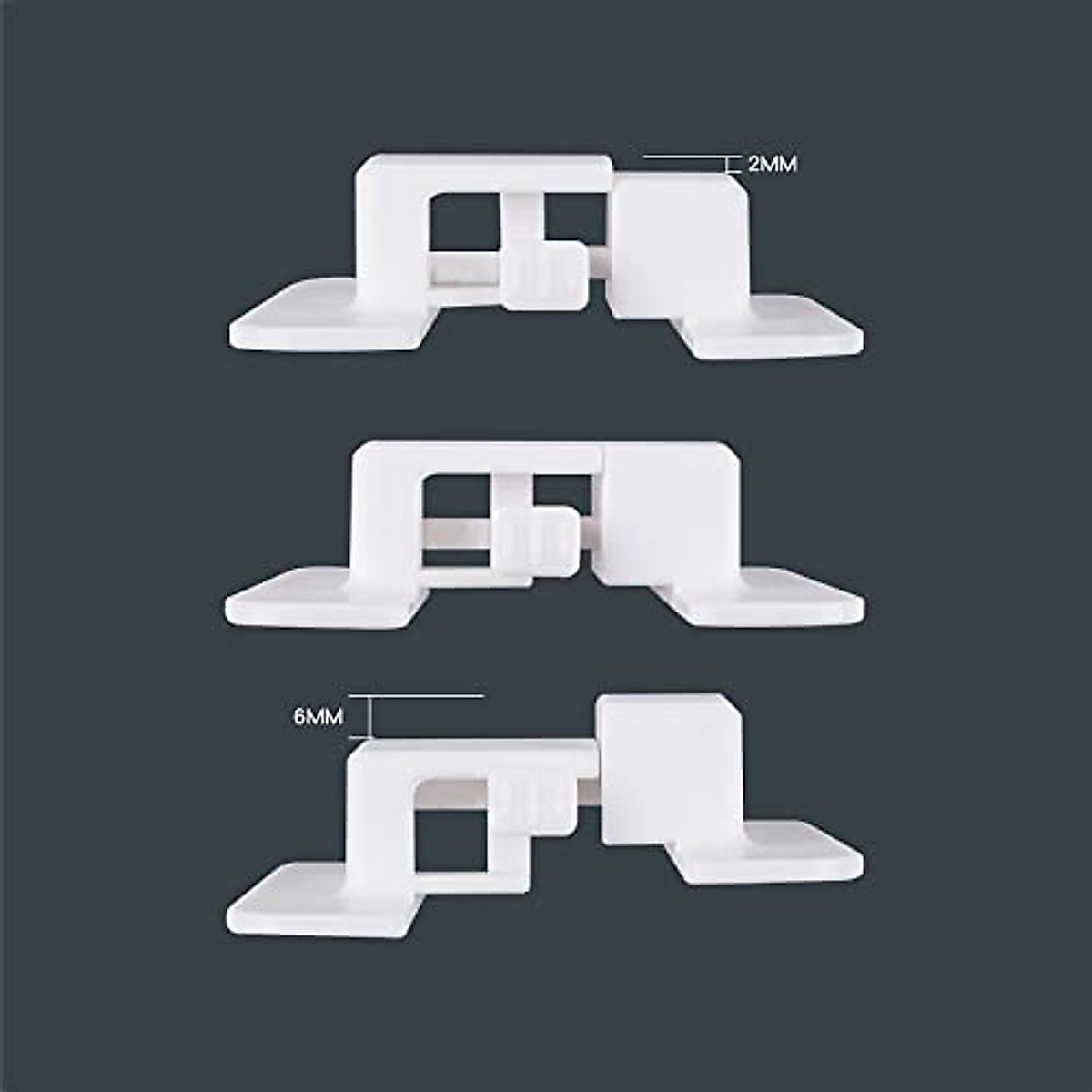 2Pcs Refrigerator Child Lock Freezer Door Locks Child Lock for Refrigerator Door Strong Adhesive No Keys Needed Used in Fridge Door or Cabinets for Kids, white