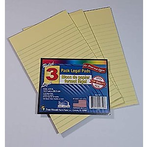 Legal Ruled Notepads - 3 Pack