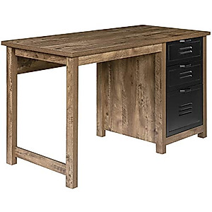 OneSpace Norwood Range 3-Drawer Locker Writing Desk, Oak