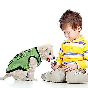 8 Pieces Dog Shirts Printed Clothes with Funny Letters Summer Cool Puppy Shirts Breathable Outfit Soft Dog Sweatshirt for Pet Cats (Classic Pattern,Medium)