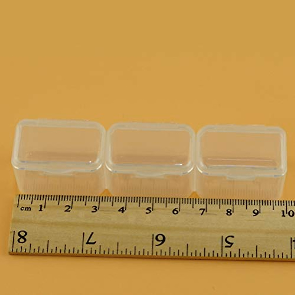 Healifty 2pcs Nail Art Storage Box 21 Grids Clear Plastic Jewelry Box Organizer Diamond Embroidery Box for Nail Art DIY Craft
