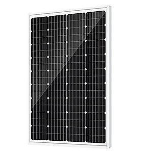 120W Solar Panel Monocrystalline 12V Photovoltatic Glass PV Panel for Home Roof Boat Truck Travel Trailer RV Battery Charger