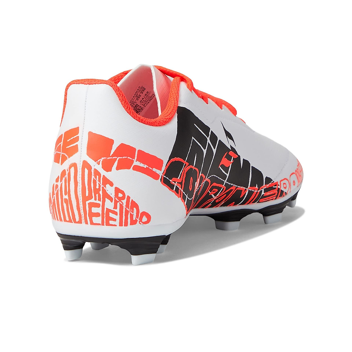 adidas X Speedportal Messi.4 Indoor Soccer Shoe, FTWR White/Core Black/Solar Red, 4.5 US Unisex Big Kid