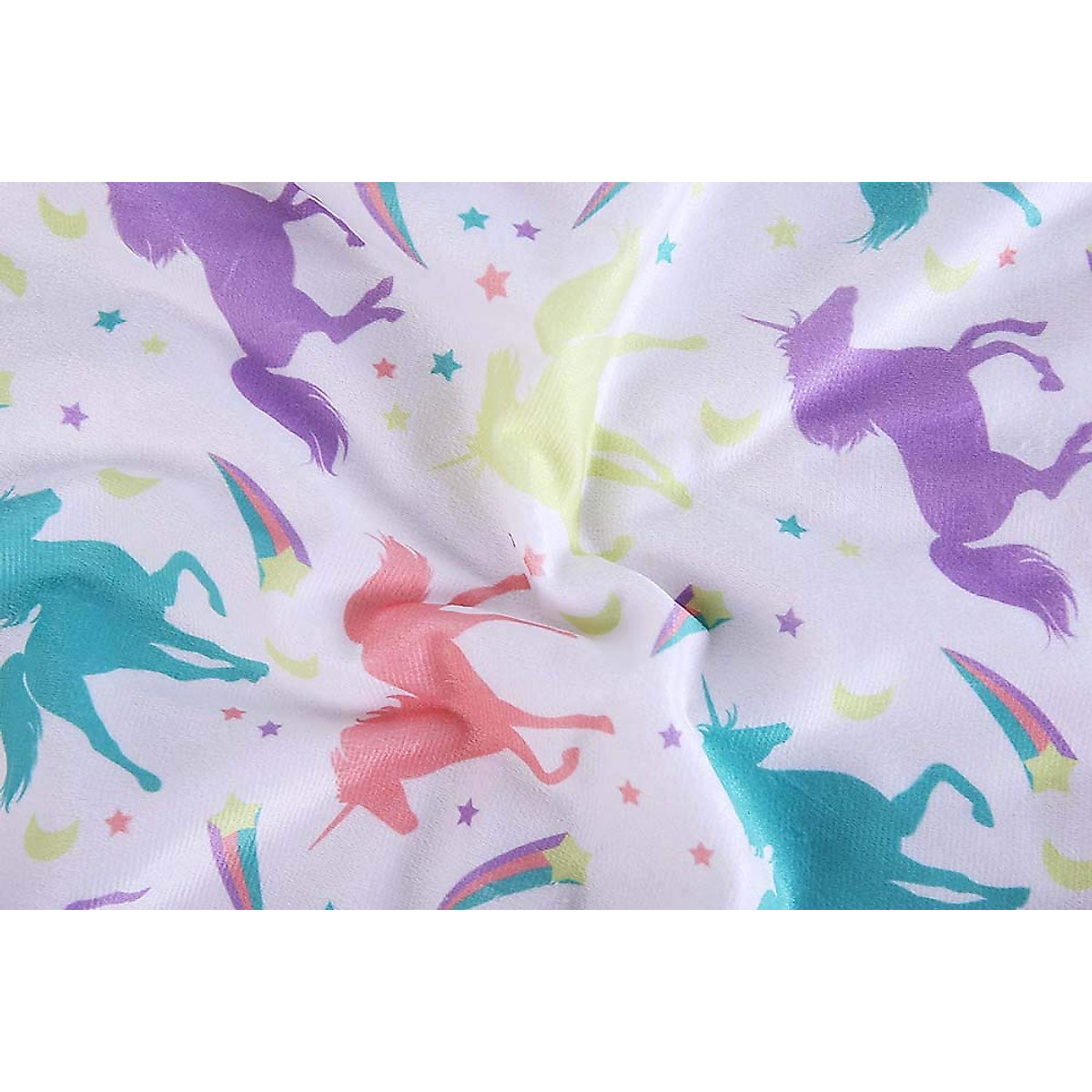 Breathable Baby Blanket Print Fleece Best Registry Gift for Newborn Soft- Perfect for Prince and Princess 30" x 40" (Unicorn)