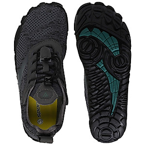 WHITIN Men's Trail Running Shoes Minimalist Barefoot Fingers Wide Toe Box Size 7.5 Gym Workout Fitness Zero Drop Minimus Hiking FiveFingers Grey 40