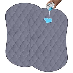 Bamuho Halo Waterproof Bassinet Mattress Protector, 2 Pack Bassinet Mattress Pad Cover Compatible with Halo Bassinest Swivel Sleeper 3.0, Envelope Closure Style - Grey 31"x18"