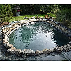 13X10 Ft Pond Liner 20Mil Flexible Liners Water Garden Fish Pond Liner Elasticity LDPE Pound Skins