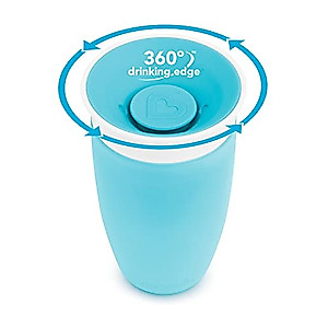 Munchkin® Miracle® 360 Toddler Sippy Cup, Blue/Green, 10 Ounce, 2 Pack and 3pc Sipper and Straw Lid