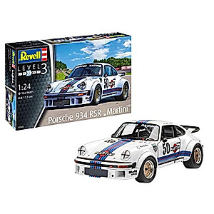 Revell RV07685 07685 7685 1:24 Porsche 934 RSR 'Martini Racing' Plastic Model Kit, Various, 1/24