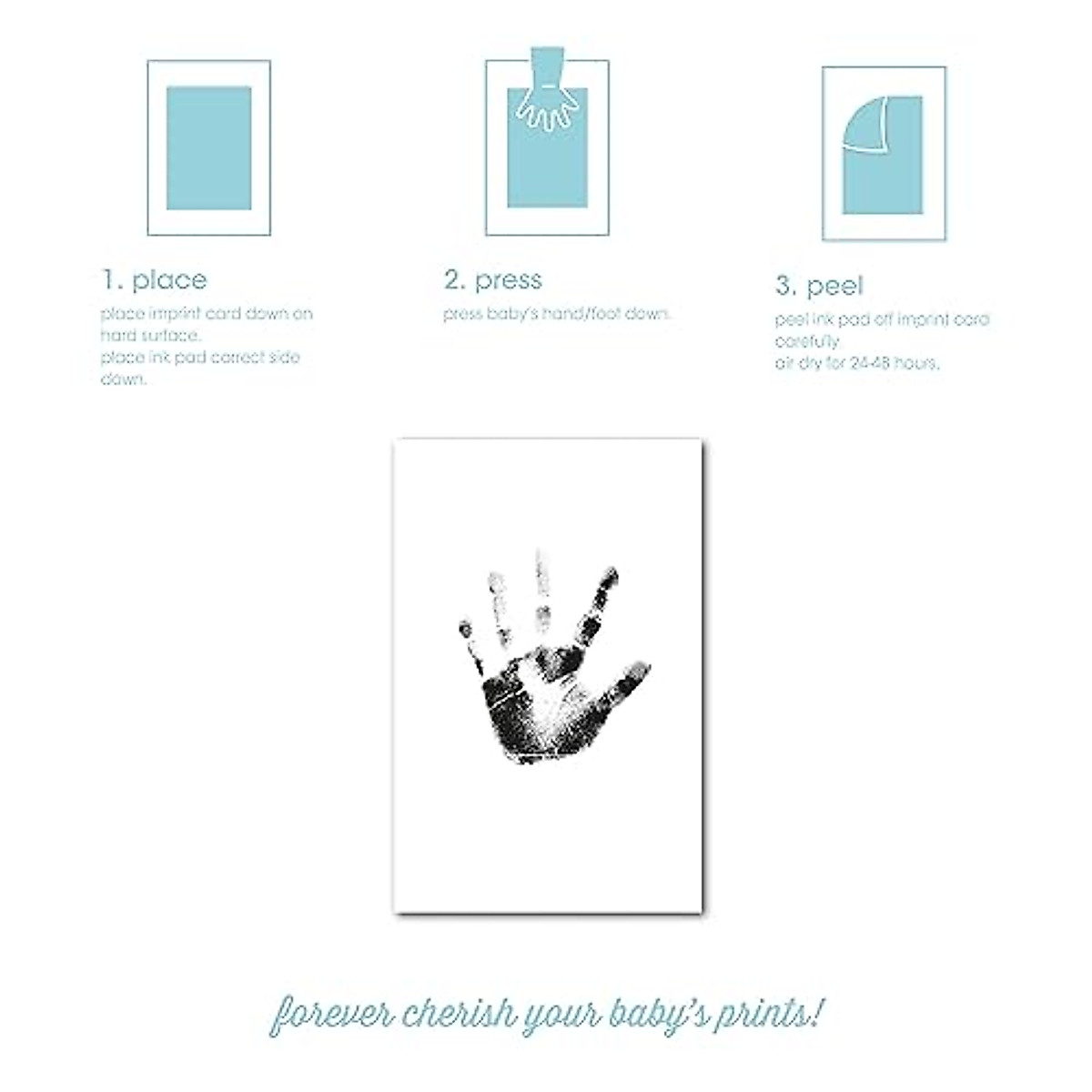 Pearhead Linen Baby Memory Book and Clean-Touch Ink Pad, Gender-Neutral Baby Accessory, Baby Milestones Photo Album, 50 Fill In Pages, New and Expecting Parents, Linen Ivory