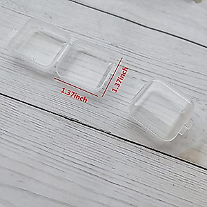 20 Pack Plastic Mini Clear Jewelry Box Organizer with Lid, Square Earplug Pill Storage Box Case for Small Items Bead Makeup Craft Project Containers