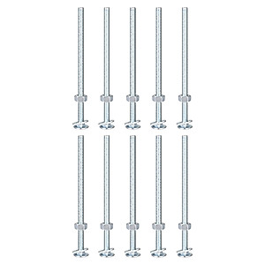 uxcell 1/4-20 x 5" Square Neck Carriage Bolts with Nuts & Washers, Carbon Steel Coach Bolt Screws 10 Set
