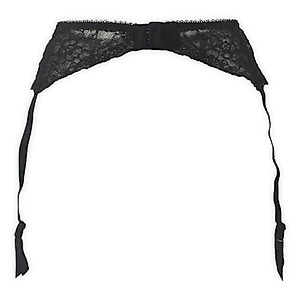TVRtyle Black Lace Sexy Women Metal Clips Garter Belts For Stockings,Black, Small