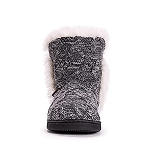 MUK LUKS baby girls Muk LuksÃ‚® Women's Cheyenne Slipper, Grey Marl, Medium US
