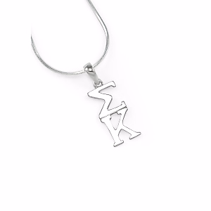 The Collegiate Standard Sigma Kappa Sterling Silver Lavaliere Pendant