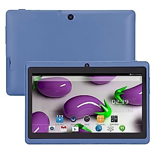 7in Tablet PC, Quad Core CPU Processor, HD Eye Protection Screen, RAM 512MB ROM 8GB, Kids Tablet Support WiFi Bluetooth Dual Camera for Android(Blue)