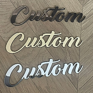 Personalized Name Wall Sign,Baby Shower,Nursery Decor,Wedding Decor,Acrylic Name,Plaque Letters,Black White Copper Silver Gold Wall Acrylic Mirror,Laser Cut Name,17,7''