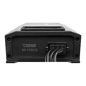 DS18 NXL-X1200.5D 5 Channel Marine Amplifier - Compact Class D Full-Range IP67 Waterproof Amp 2 Ohms 500x1 RMS 2800 Watts Great for Boats, Motorsports, Motorcycles, and All Elements Applications