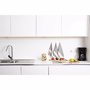 Smyrna Turkish Cotton Kitchen Dish Towels Herringbone Series Pack of 6 | 100% Cotton, 12x12 | Machine Washable Wash Cloths | Soft, Absorbent, Prewashed and Quick Dry Turkish Dish Towels (Gray)