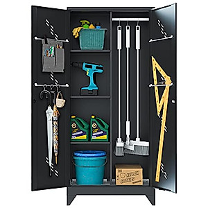 VASAAOSD Garage Storage Cabinet and Locker,Metal Storage Cabinet and Office Storage,Cabinets for Storage with Doors,Wardrobe Cabinet and Locking Cabinet for Kichen,Home,Office