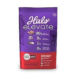 Halo Elevate Dry Dog Food, Healthy Grains Red Meat Recipe, 20lb