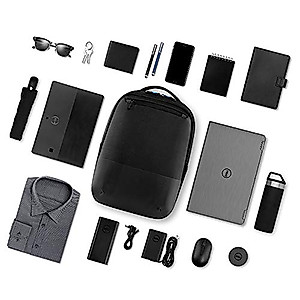 Dell Pro Slim Backpack 15-Keep Your Laptop, Tablet and Everyday Essentials securely Protected Within The eco-Friendly Dell Pro Slim Backpack (PO1520PS), a Slim-fit Backpack Designed for Work and More Black