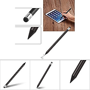 Replacement Capacitive Touch Screen Stylus Pen Pencil with High Sensitivity Touchscreen Soft Tip Pens Screens (Black)