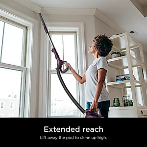 SHARK CU530 Navigator Lift-Away Upright Vacuum with Self-Cleaning Brushroll, Red (Renewed)