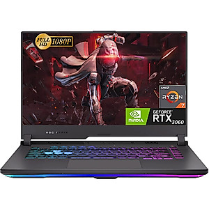 ASUS ROG Strix G15 Gaming Laptop 2023 Newest, 15.6" IPS 144Hz Display, NVIDIA GeForce RTX 3060, AMD Ryzen 7 4800H (8-Core), 16GB RAM, 1TB SSD, Backlit Keyboard, Windows 11 Home, Bundle with Cefesfy