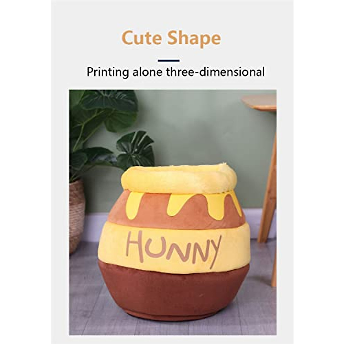 Classic Color Cat Nest Honeypo -Shaped Cat Sofa Bed Cute Comfort Pet Cat House Pet Cat Nest Soft Pet Bed Can Be Folded And Closed Cat Nest Multi -Function Soft Pet Bed Suitable for Small Cats And Dogs