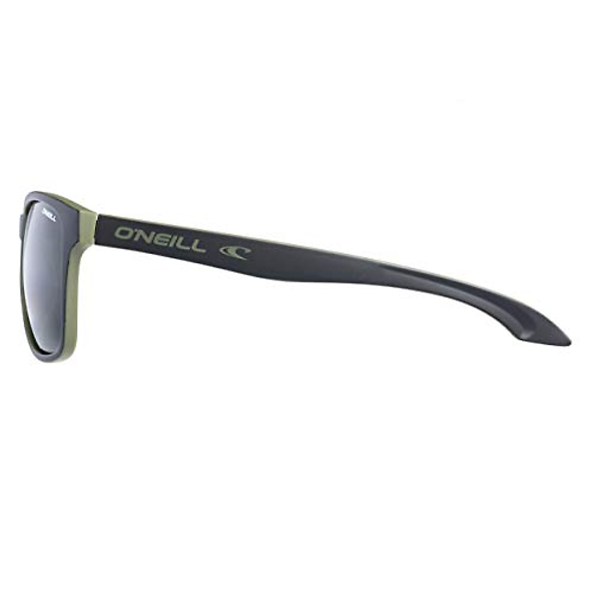 O'Neill Offshore Polarized Square Sunglasses, Gloss Black/Green, 55 mm