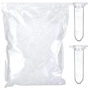 zoomto 2ml Microcentrifuge Tubes 1000PCS,Centrifuge Tubes with Attached Lid,Clear Round Micro Centrifuge Small Sample Bottle Vials Container for Lab,Plastic Lab Snap Tubes,[2ml, 2 Bag Packs,1000PCS]