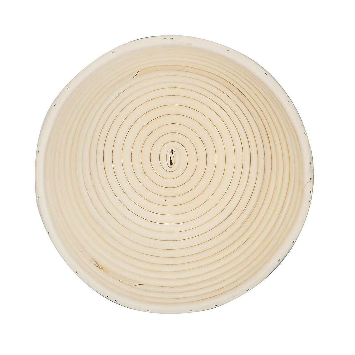 eoocvt 7 inch Round Banneton Brotform Bread Dough Proofing Rising Rattan Handmade Basket with Linen Liner Cloth - 18 x 9cm