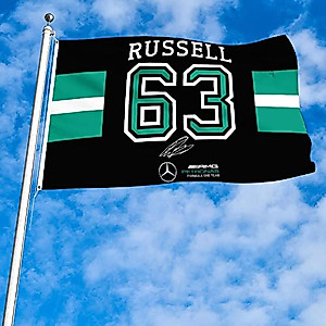 Bayyon Formula one F1 George Russell #63 Flag Banner 3x5Feet for Car Fans with Brass Grommets