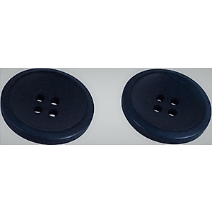 Konak Bottons Set of 30 Premium Matte Navy Blue Corozo Buttons Size 15mm 5/8” Inch 24L for Sewing