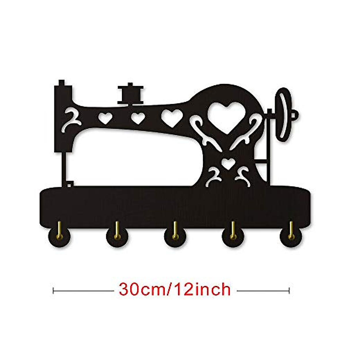 Sewing Machine Wall Hanger Decor Wall Hook Multi-Purpose Keys Handbags Holder for Tailor Couturier Fashion Designer