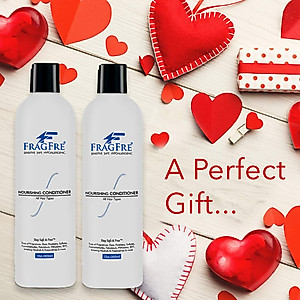 FRAGFRE Fragrance Free Conditioner 12 oz - Parabens Free Hypoallergenic - Hair Conditioner for Sensitive Skin - Deep Conditioning for Normal Treated and Fragile Hairs - Vegan Gluten Free (1 Pack)