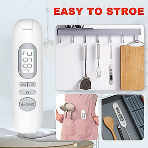 SONSENES Rechargeable Thermometer for Cooking, Kitchen,Cooking,Sugar, Baking, Milk, Tea, Food Thermometer Digital，Hot Liquid Thermometer, Chef Thermometer for BBQ, Meat, Liquid, Baking, Bread