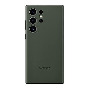 SAMSUNG Galaxy S23 Ultra Leather Phone Case, Premium Protective Cover w/Front and Back Protection, Soft Grip, US Version, EF-VS918LGEGUS, Green