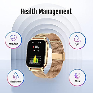 Narcid Smart Watch 1.85' inch for Men Women, Smartwatch with Call Receive/Dial, SpO2 Heart Rate/Sleep Monitor, Fitness Tracker Pedometer 23 Sport Modes for iOS & Android Phones