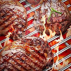 GLOWYE Grill Grates Replacement for Jenn Air 720-0336, 720-0163, Nexgrill 720-0163, 720-0430, 720-0433, Kirkland 720-0433, Permasteel PG-50400-S, Brinkmann 810-8534-S, Uberhaus, Perfect Glo (2-Pack)