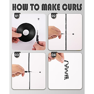 PartyWoo Black Ribbon, 600 Yards Curling Ribbon for Balloons, Iridescent Crimped Ribbon, Shiny Curling Ribbon for Craft, Ribbon for Gift Wrapping, Wedding, Florist Flower (6 Rolls, 100 Yards/Roll)